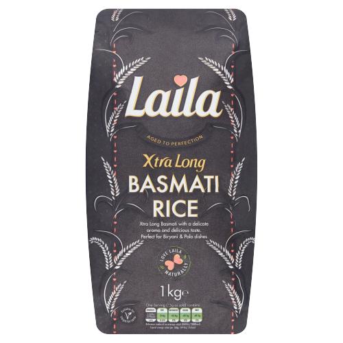 Basmatiris Extra lång Premium 1kg, Laila – asienlivs