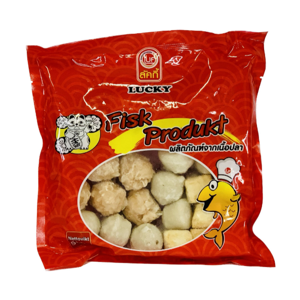 Hotpot Fisk mix 500g, Lucky Cat – asienlivs